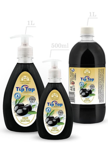 Tip Top Кремообразен течен сапун за ръце - Маслина